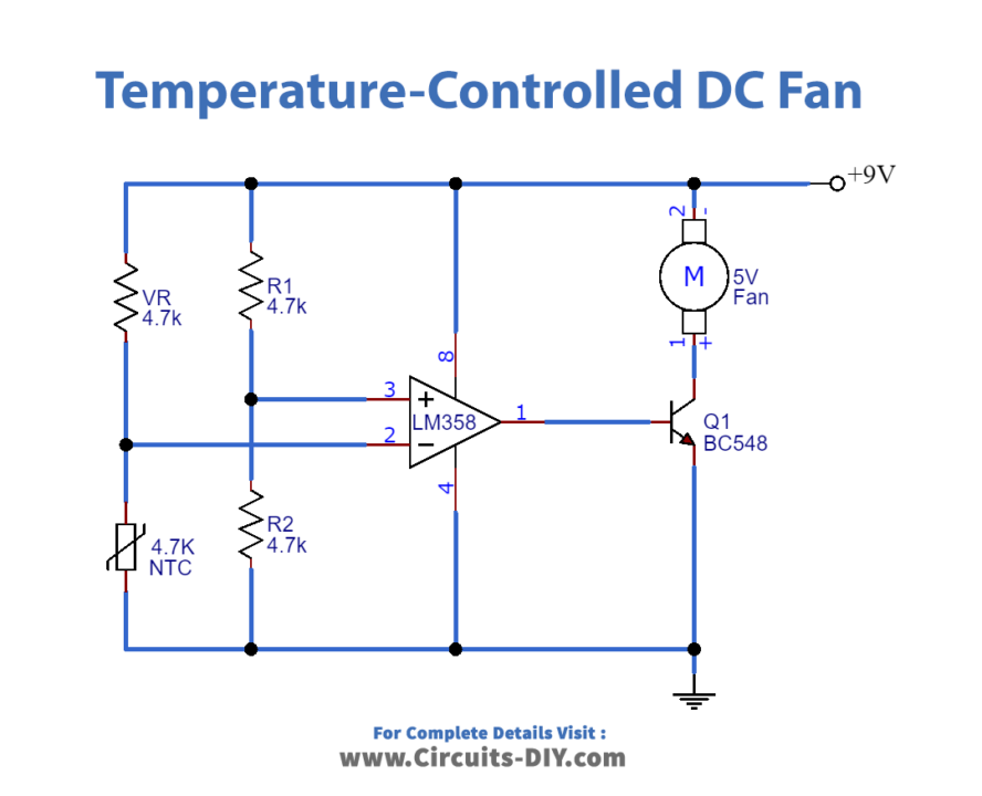 Temperature Controlled DC Fan using Thermistor