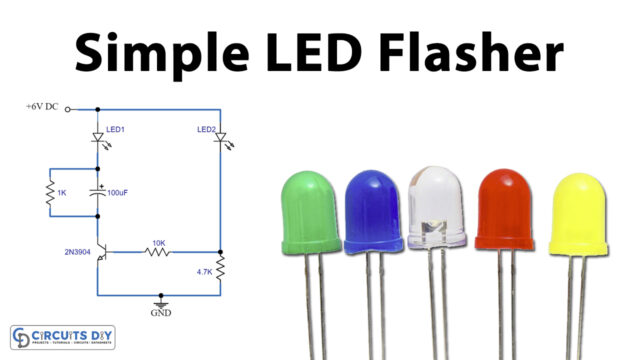 3 Volt LED Flasher Light Circuit using Transistors