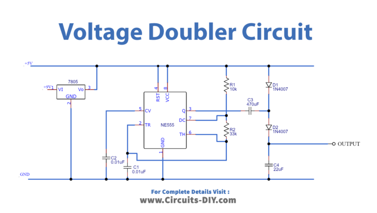 How to make Voltage Doubler Circuit using 555 timer IC