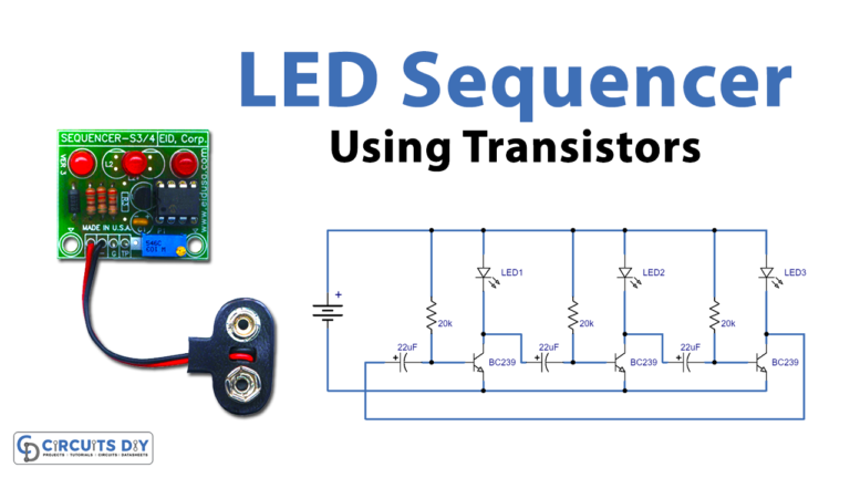 LED Sequencer Circuit Using BC239 NPN Transistors