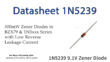 1N5239 9.1V 500mW Zener Diode - Datasheet