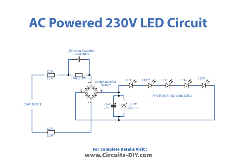 230V AC Powered LED Circuit