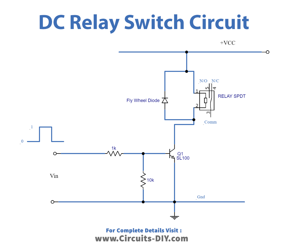 DC Relay Switch Driver Circuit DC Relay Switch Driver Circuit