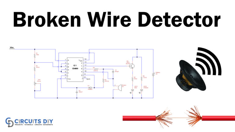 Broken Wire Detector using CD4069 IC