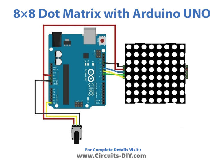 How to Interface 8×8 Dot Matrix MAX7219 with Arduino UNO