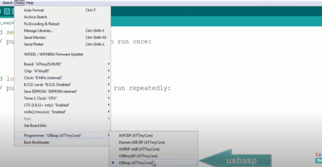 Attiny85 Bootloader using USBasp | Tutorial