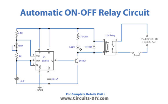 Automatic ON-OFF Relay Circuit