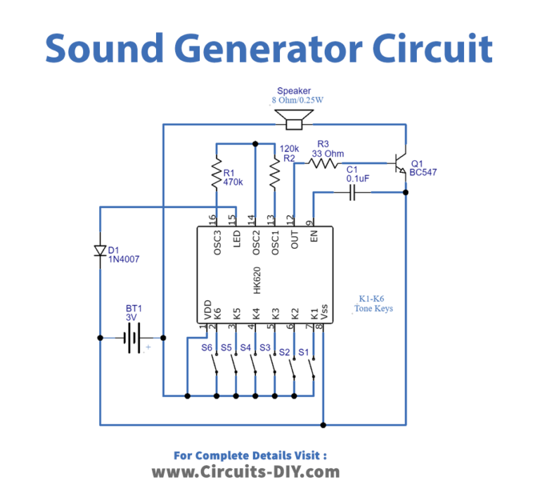 Sound Generator Circuit Using IC HK620