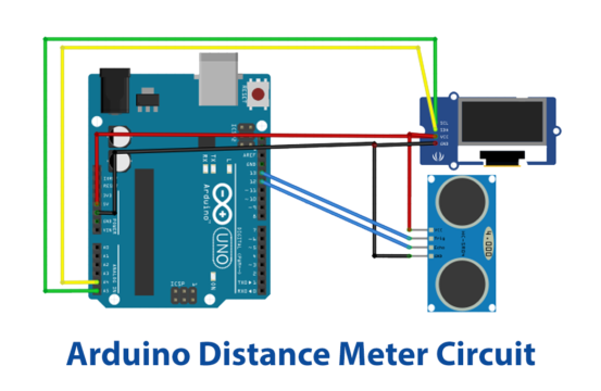 Distance Meter with OLED & Arduino