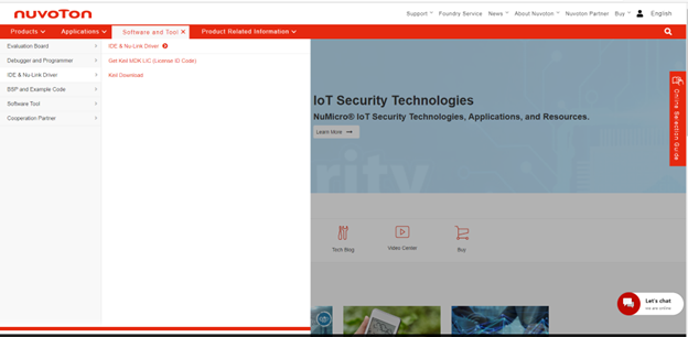 Nuvoton NuMaker – Volcano – Getting Started – LED Blink