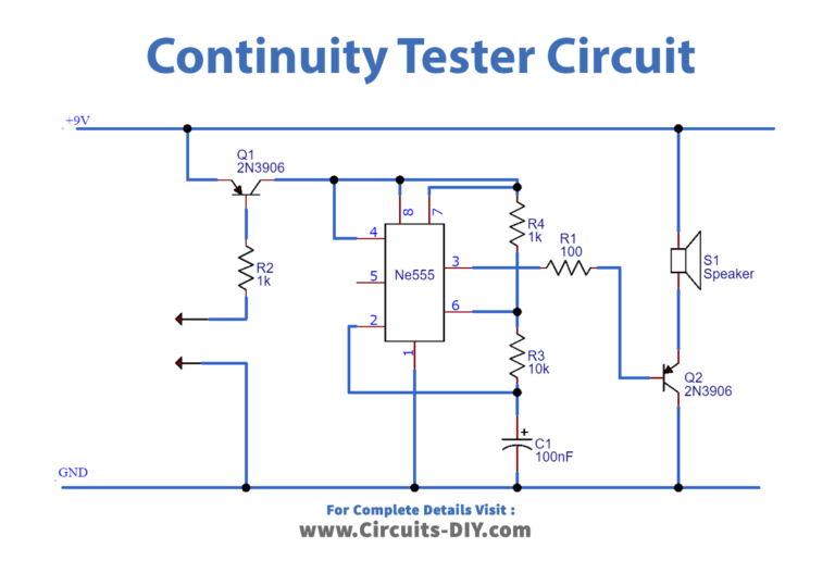 How to make Continuity Tester Circuit using 555 timer IC