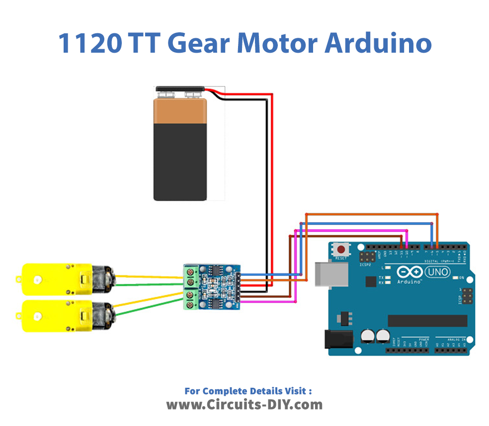 Interfacing Single Axis 1:120 TT Gear Motor with Arduino