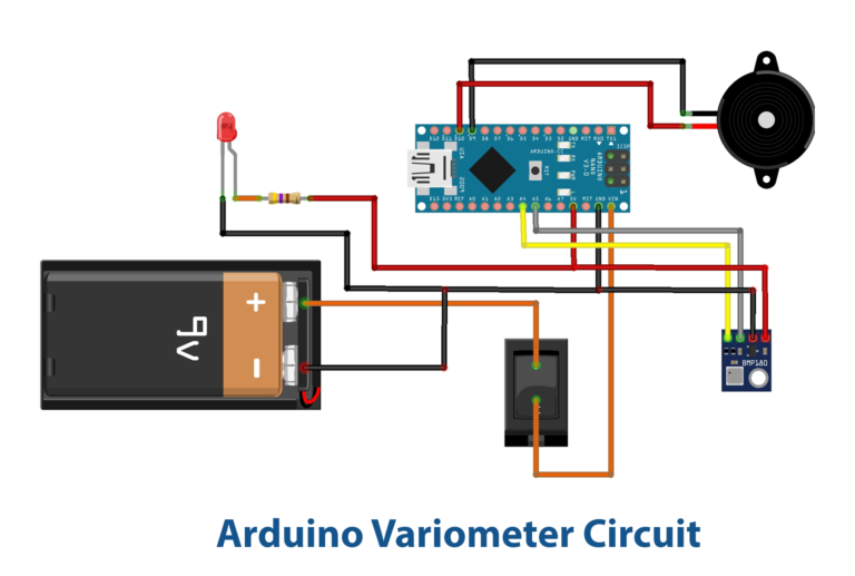 Simple Variometer for Paragliding using Arduino