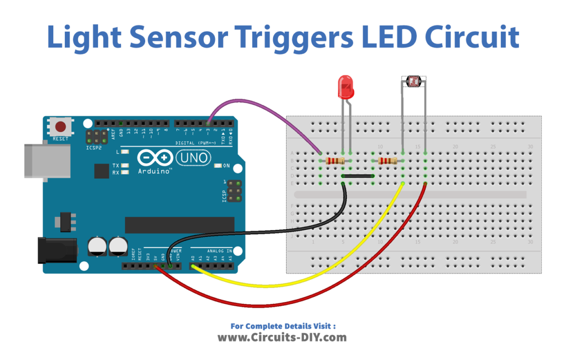 Light Sensor Triggers LED - Arduino Tutorial Light Sensor Triggers LED - Arduino Tutorial