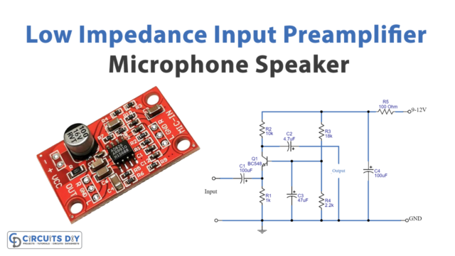 Condenser Mic Preamplifier Circuit using BC547 Transistor