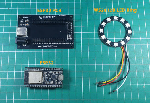 Interfacing WS2812b LED Ring with ESP32